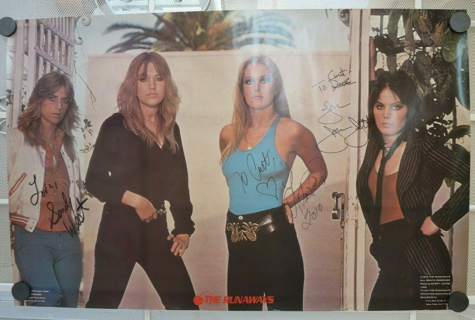 The Runaways Signed 1978 Poster BAS Certified Joan Jett Lita Ford & Sandy West | Autographia