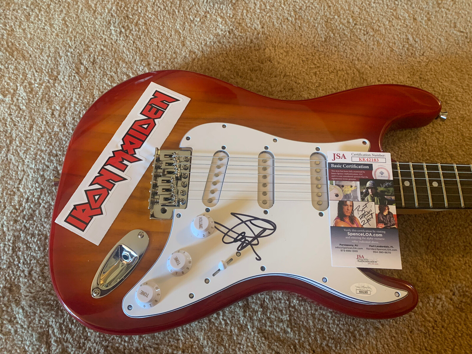 Steve Harris Iron Maiden Signed Autographed Electric Guitar JSA ...