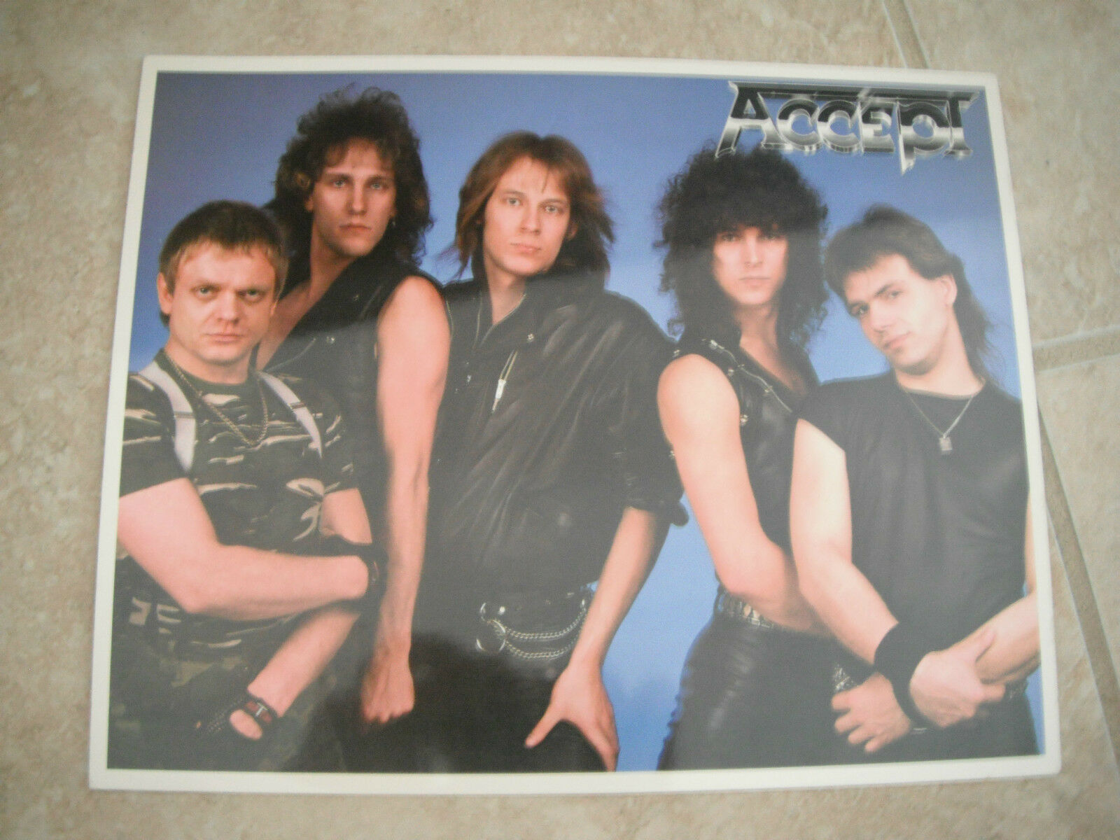 ACCEPT Group Band 80's FREEZZ FRAME 1985 Color 8x10 Promo Picture Heavy ...