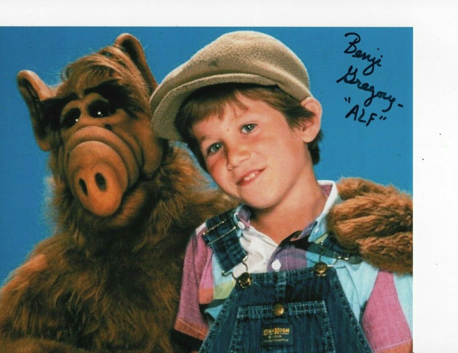ALF BENJI GREGORY SIGNED BRIAN TANNER WITH ALF 8X10 | Autographia