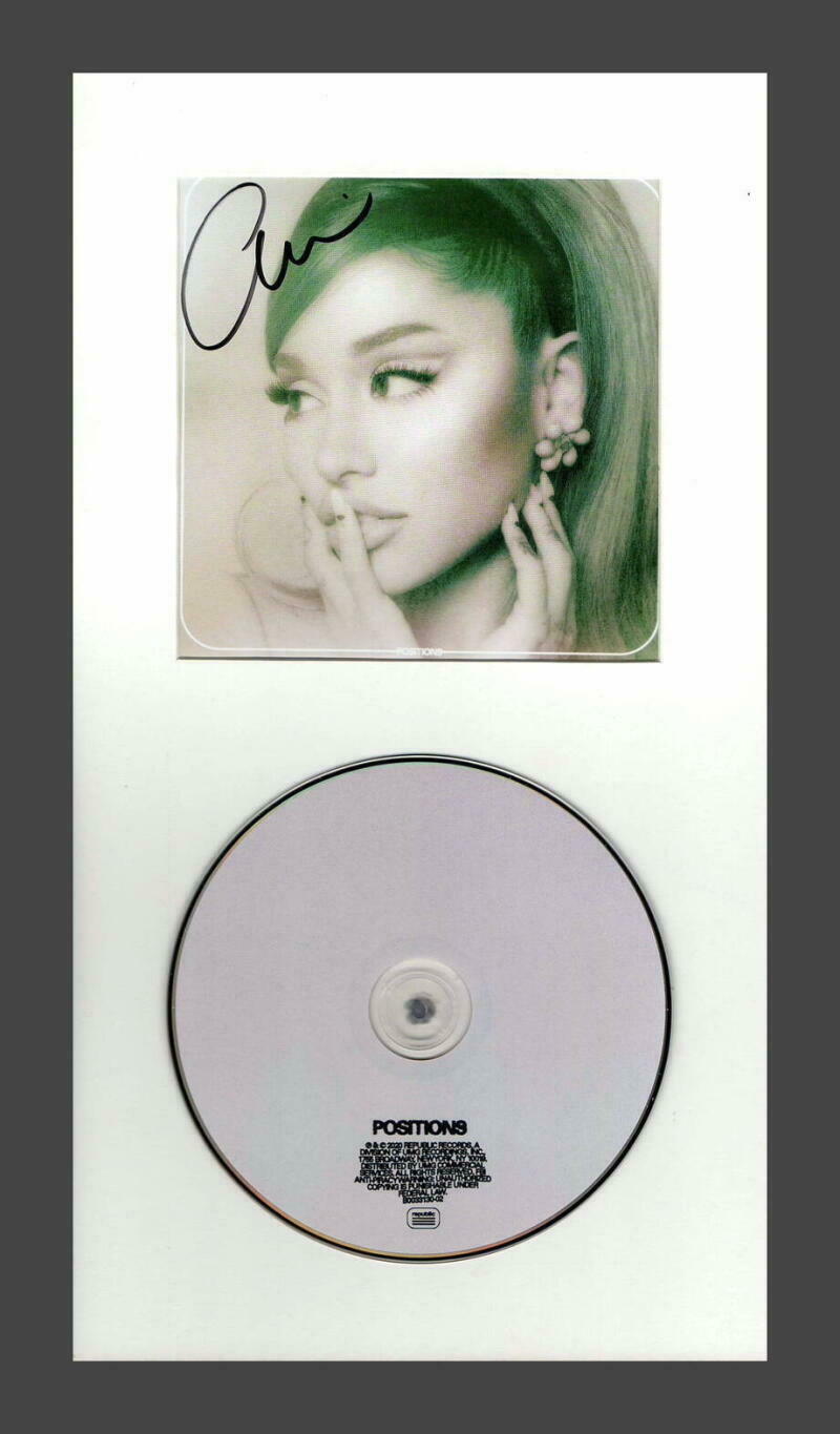 ARIANA GRANDE SIGNED AUTOGRAPH POSITIONS FRAMED CD DISPLAY - READY TO ...
