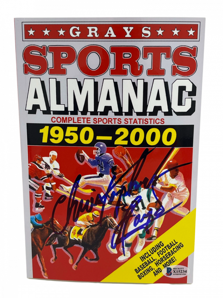 Christopher Lloyd Signed Back To The Future Grays Almanac Autograph Beckett 27 Autographia