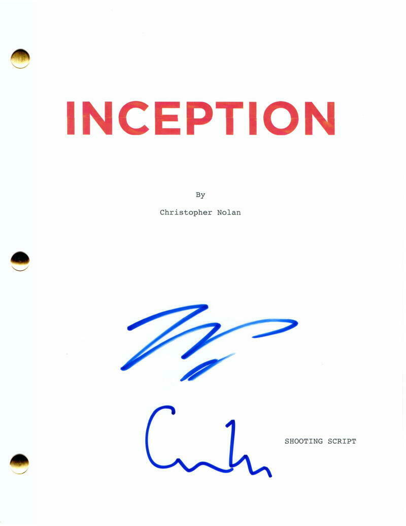 CHRISTOPHER NOLAN & LEONARDO DICAPRIO SIGNED AUTOGRAPH INCEPTION MOVIE ...