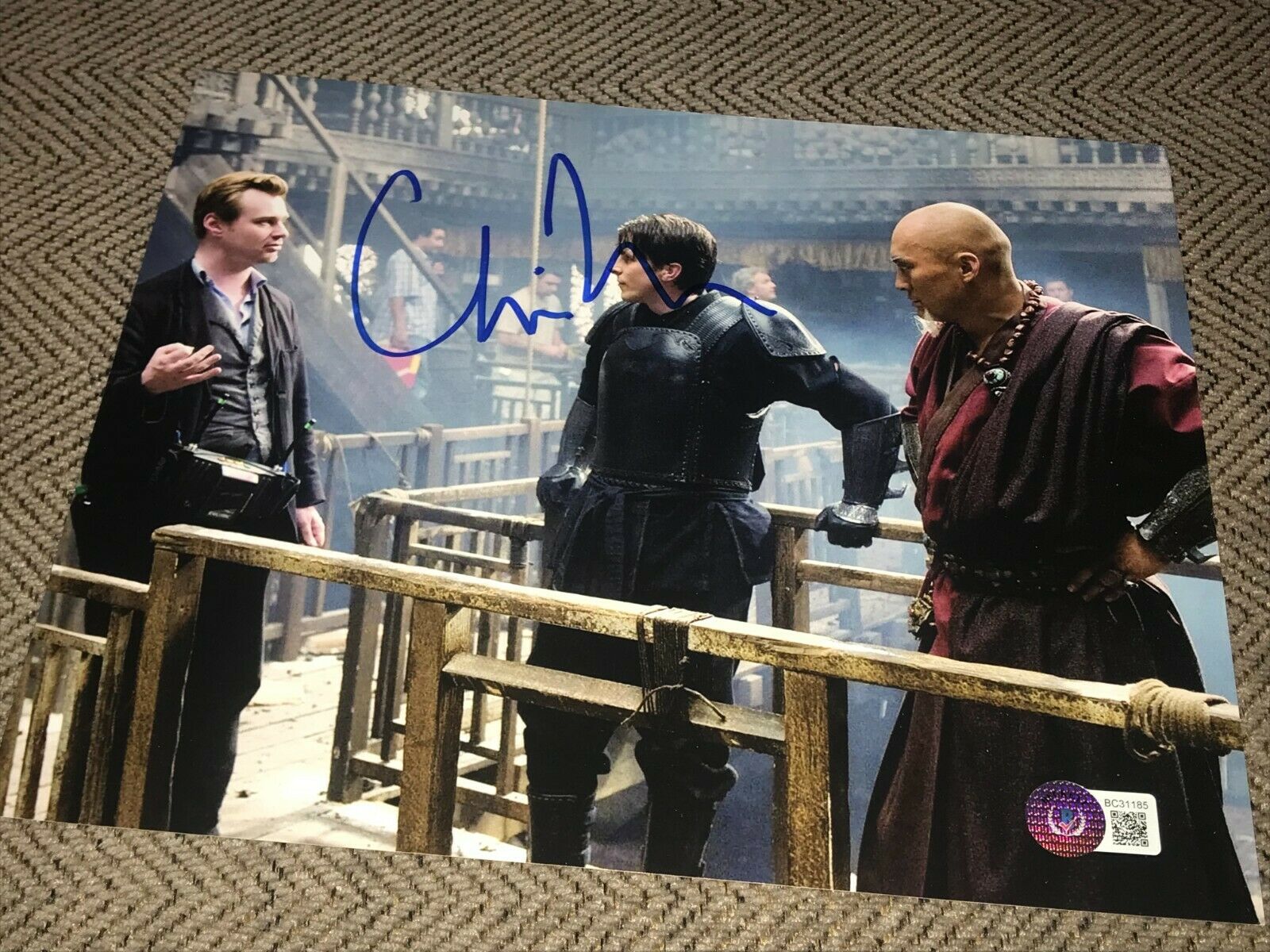 CHRISTOPHER NOLAN SIGNED AUTOGRAPH 8X10 BATMAN DARK KNIGHT BECKETT BAS ...