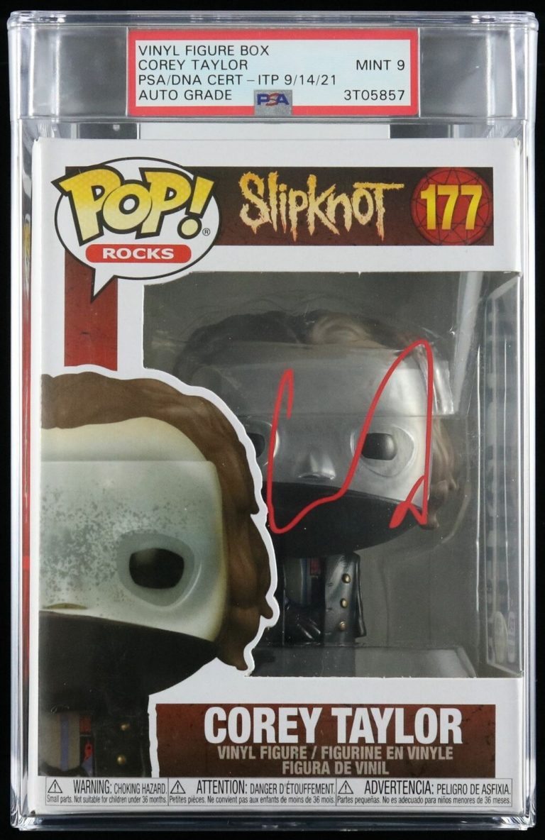 Corey Taylor Slipknot Signed Funko Pop #177 PSA/DNA Encapsulated Auto ...
