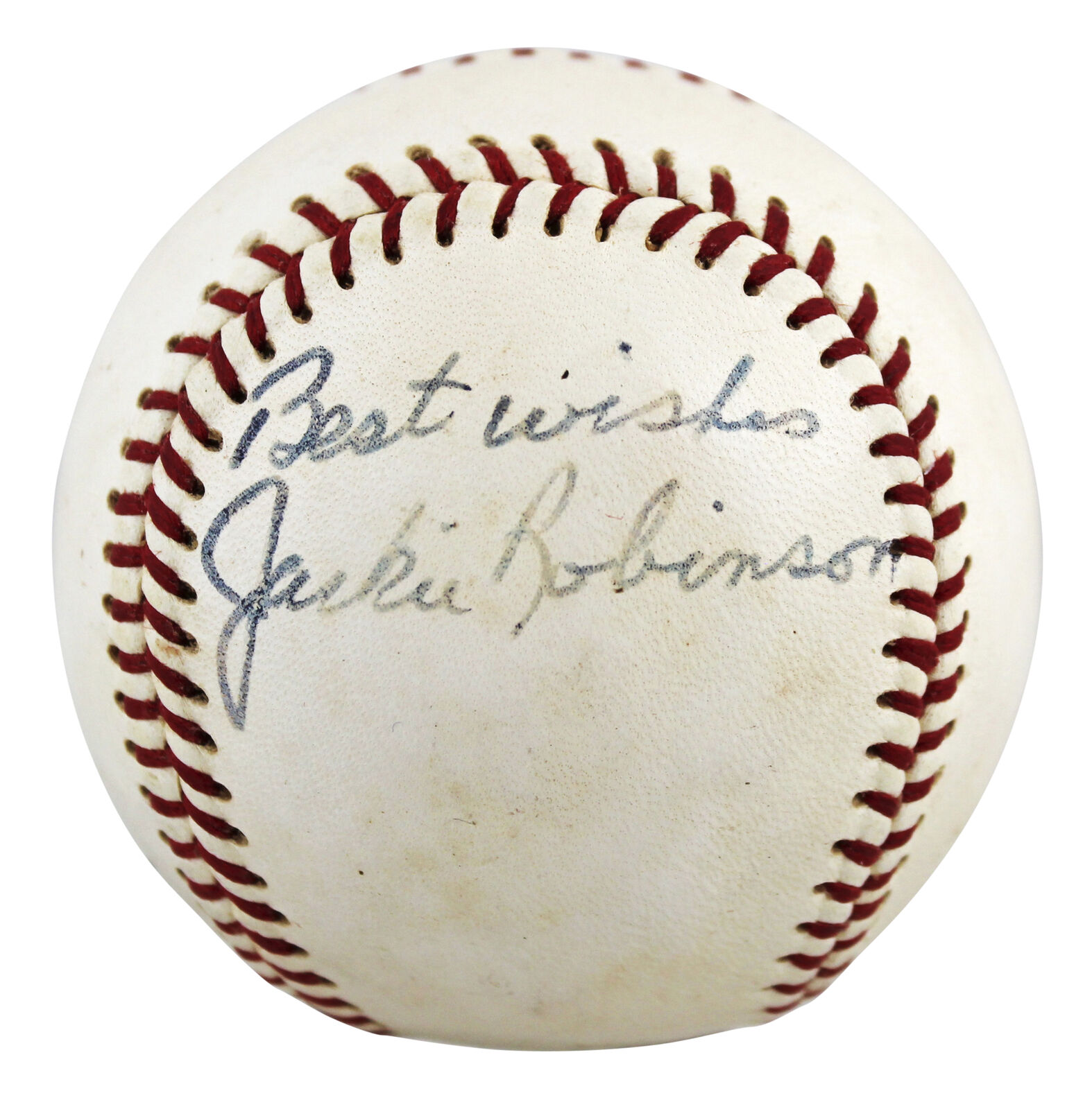 Dodgers Jackie Robinson "Best Wishes" Signed Giles Onl Baseball JSA # ...