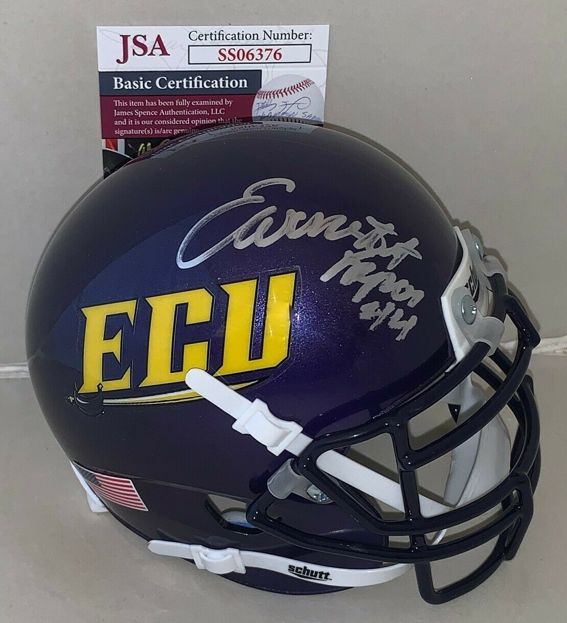 Earnest Byner Redskins signed ECU East Carolina Pirates mini helmet 2 ...
