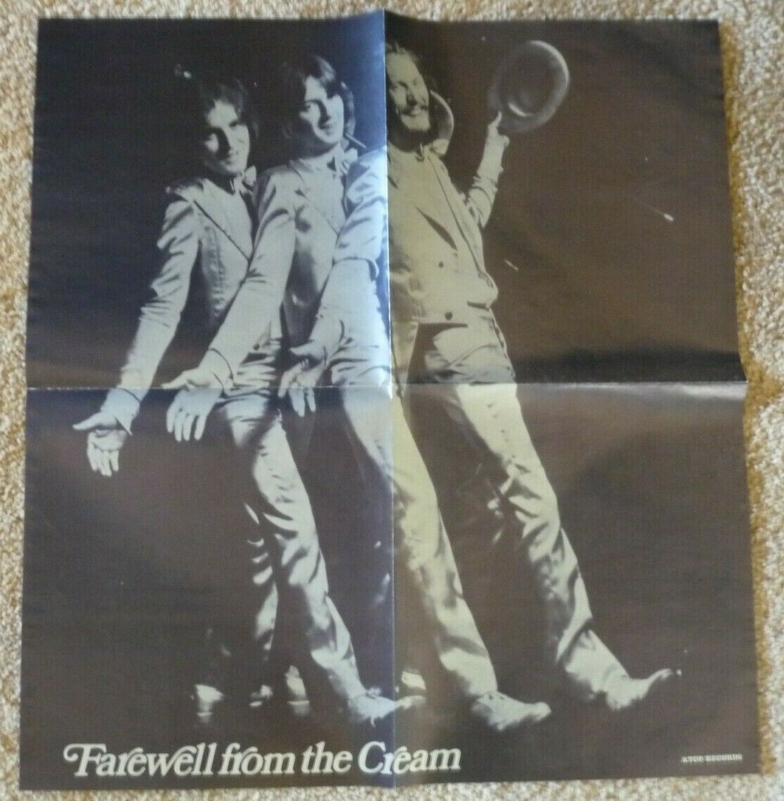 Eric Clapton Cream Farewell Record Album Lp Fold Out Poster 21.5x23 ...