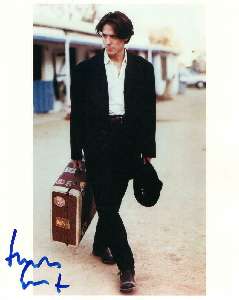 HUGH GRANT SIGNED AUTOGRAPH 8X10 PHOTO - SEXY YOUNG STAR W/ VINTAGE ...