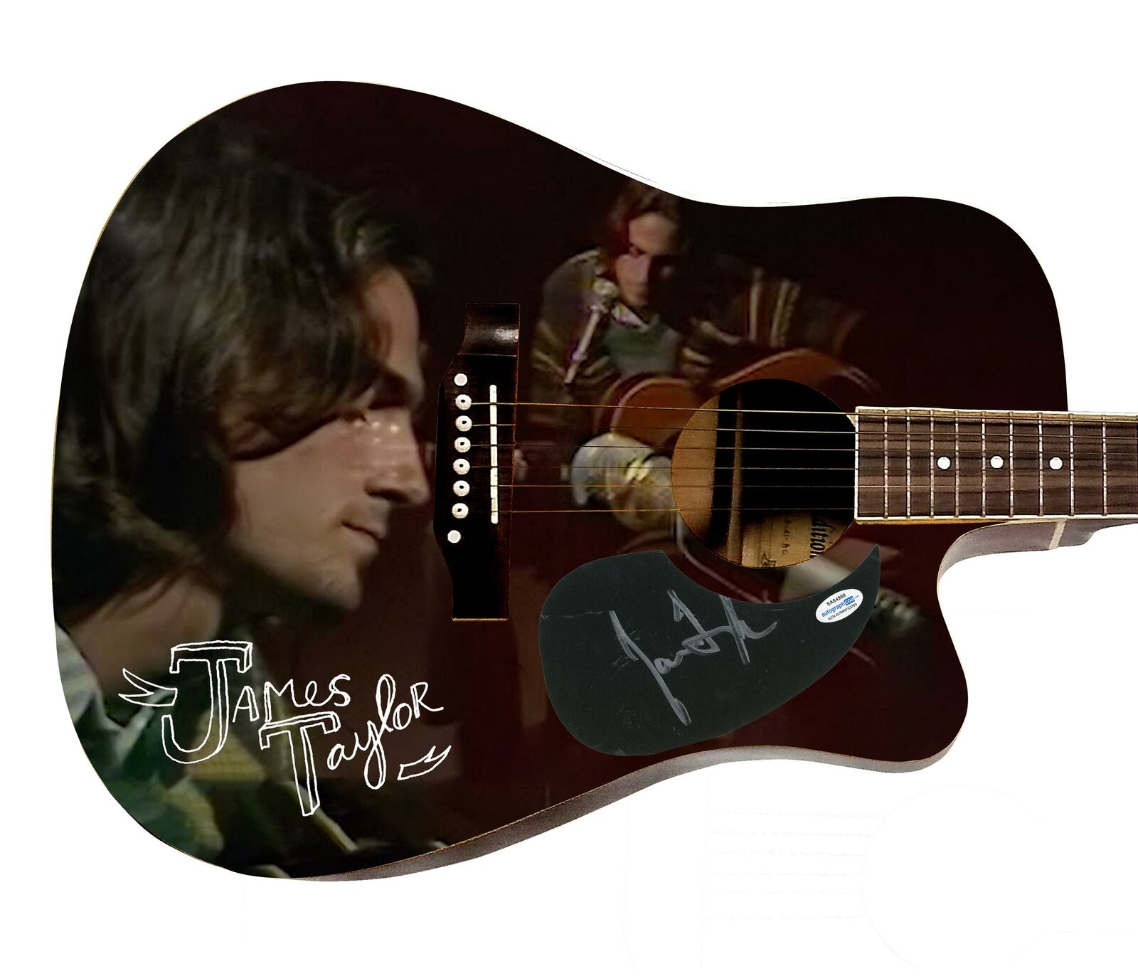 James Taylor Autographed Signed Acoustic Graphics Guitar ACOA ACOA ...