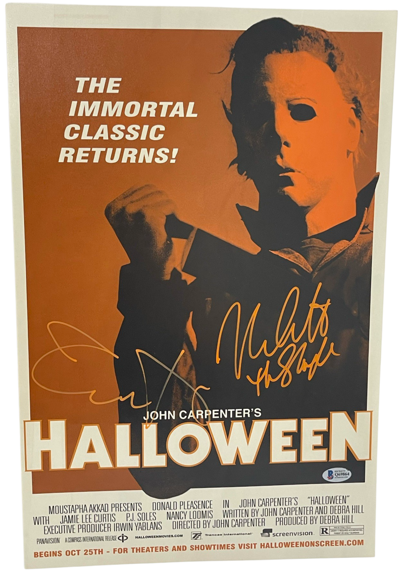 JAMIE LEE CURTIS NICK CASTLE SIGNED 12X18 PHOTO HALLOWEEN AUTOGRAPH ...