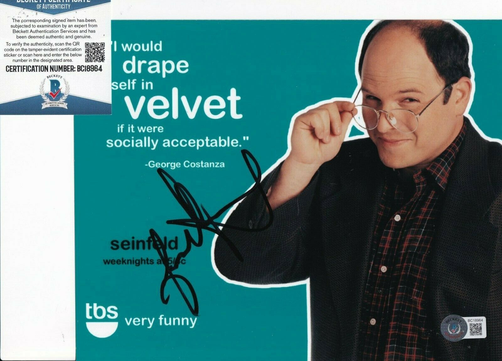 JASON ALEXANDER signed (SEINFELD) George Costanzo 8X10 photo BECKETT ...