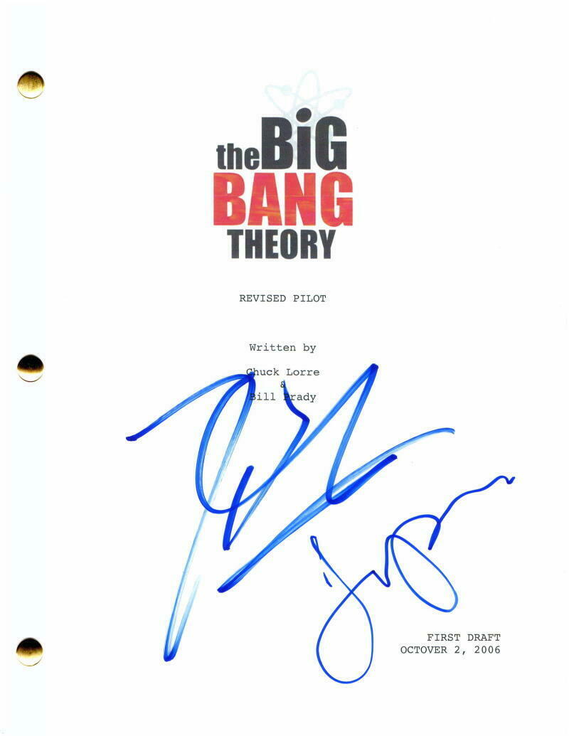 JIM PARSONS & JOHNNY GALECKI SIGNED AUTOGRAPH THE BIG BANG THEORY PILOT ...