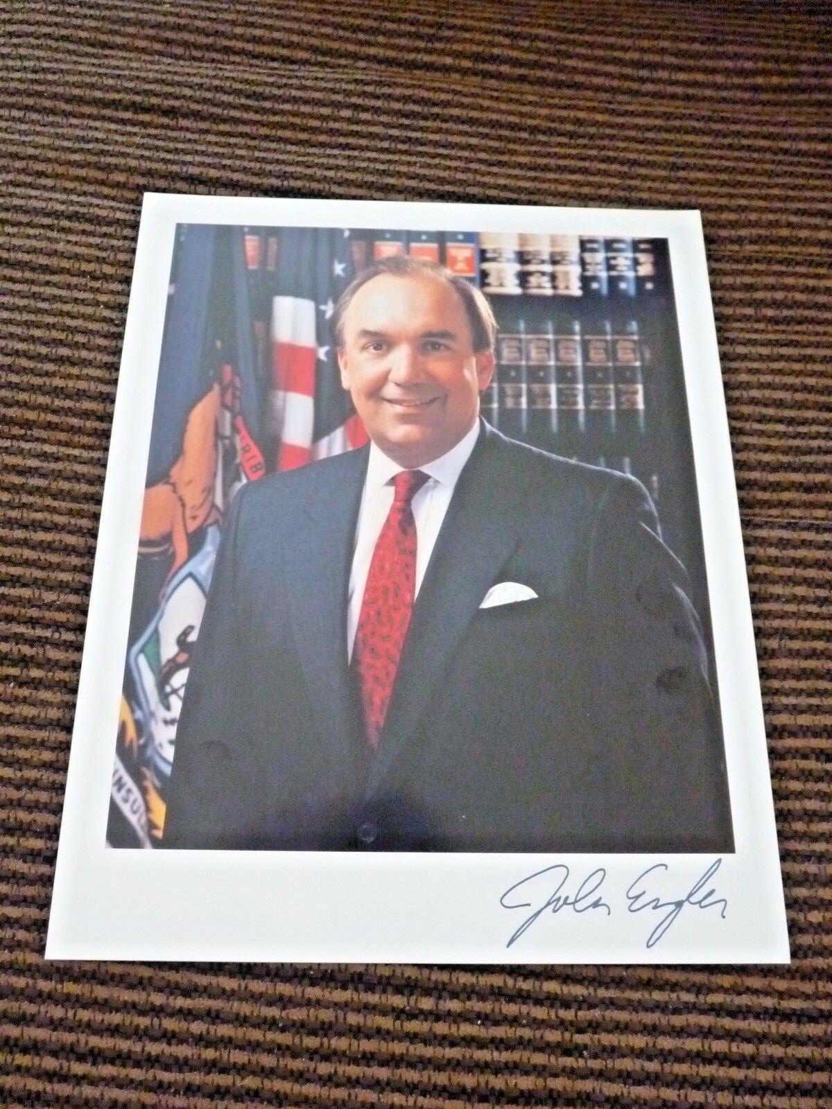 John Engler MI Governor 8x10 Fan Club Photo PRINTED SIGNATURE | Autographia