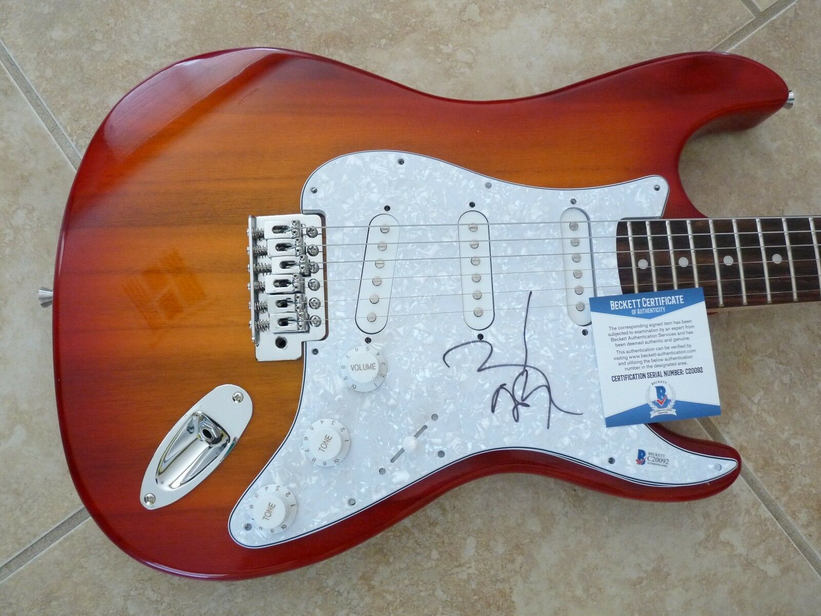 Johnny Depp Hollywood Vampires Signed Autographed Electric Guitar BAS ...