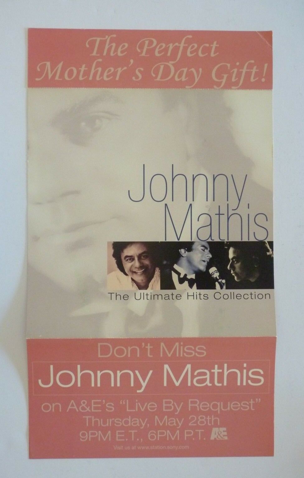 Johnny Mathis Ultimate Hits Collection LP Record Photo Flat 12x21 ...