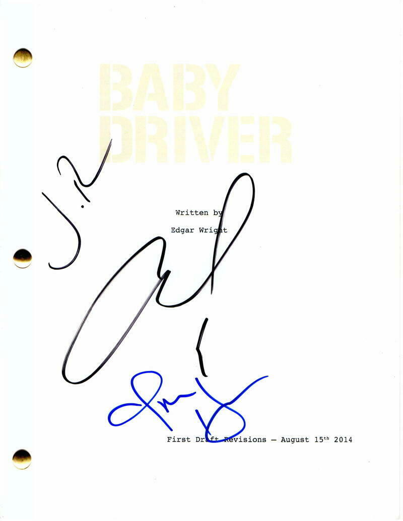 JON BERNTHAL, ANSEL ELGORT & JON HAMM SIGNED AUTOGRAPH BABY DRIVER ...