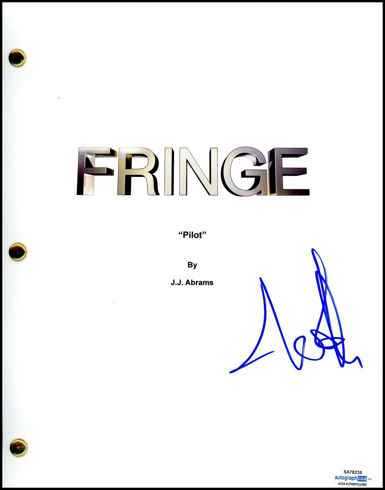 Joshua Jackson "Fringe" AUTOGRAPH Signed Full Complete Pilot Episode ...