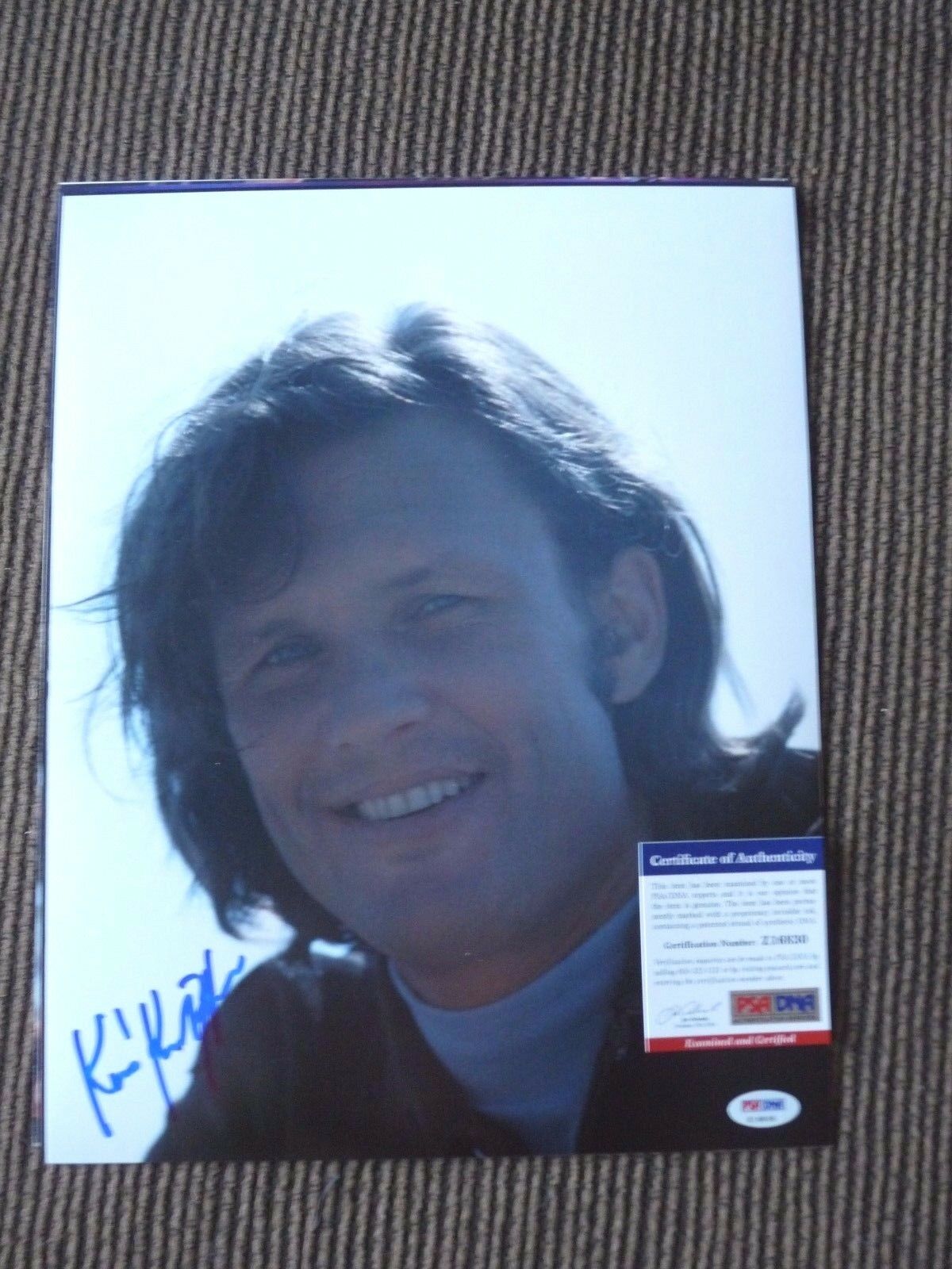 KRIS KRISTOFFERSON Vintage Signed Color 11x14 Photo #3 PSA Certified F5 ...