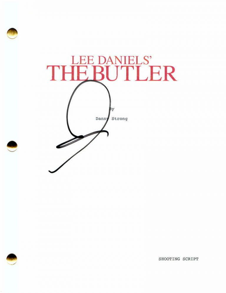 LEE DANIELS SIGNED AUTOGRAPH THE BUTLER FULL MOVIE SCRIPT - LENNY ...