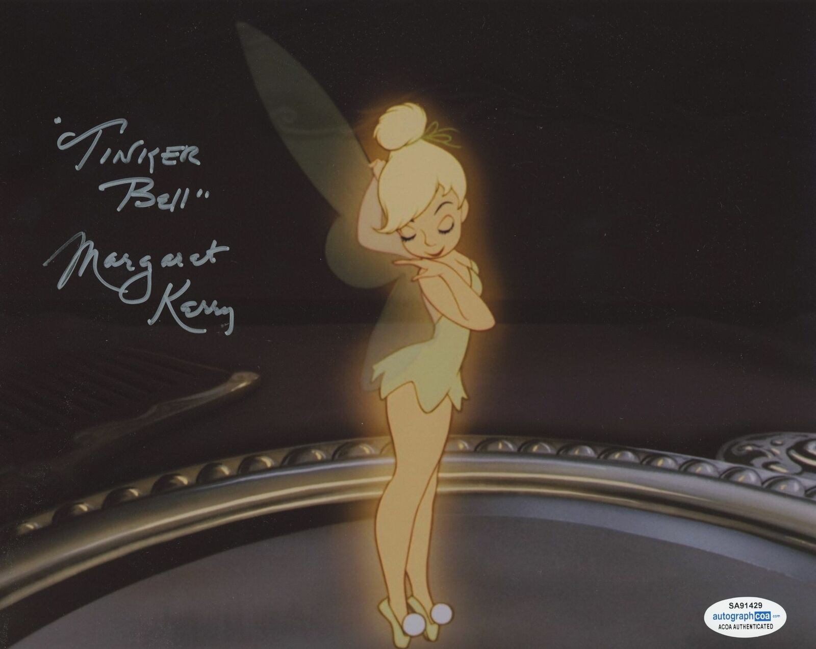 MARGARET KERRY SIGNED PETER PAN TINKER BELL 8X10 PHOTO 3 ACOA | Autographia