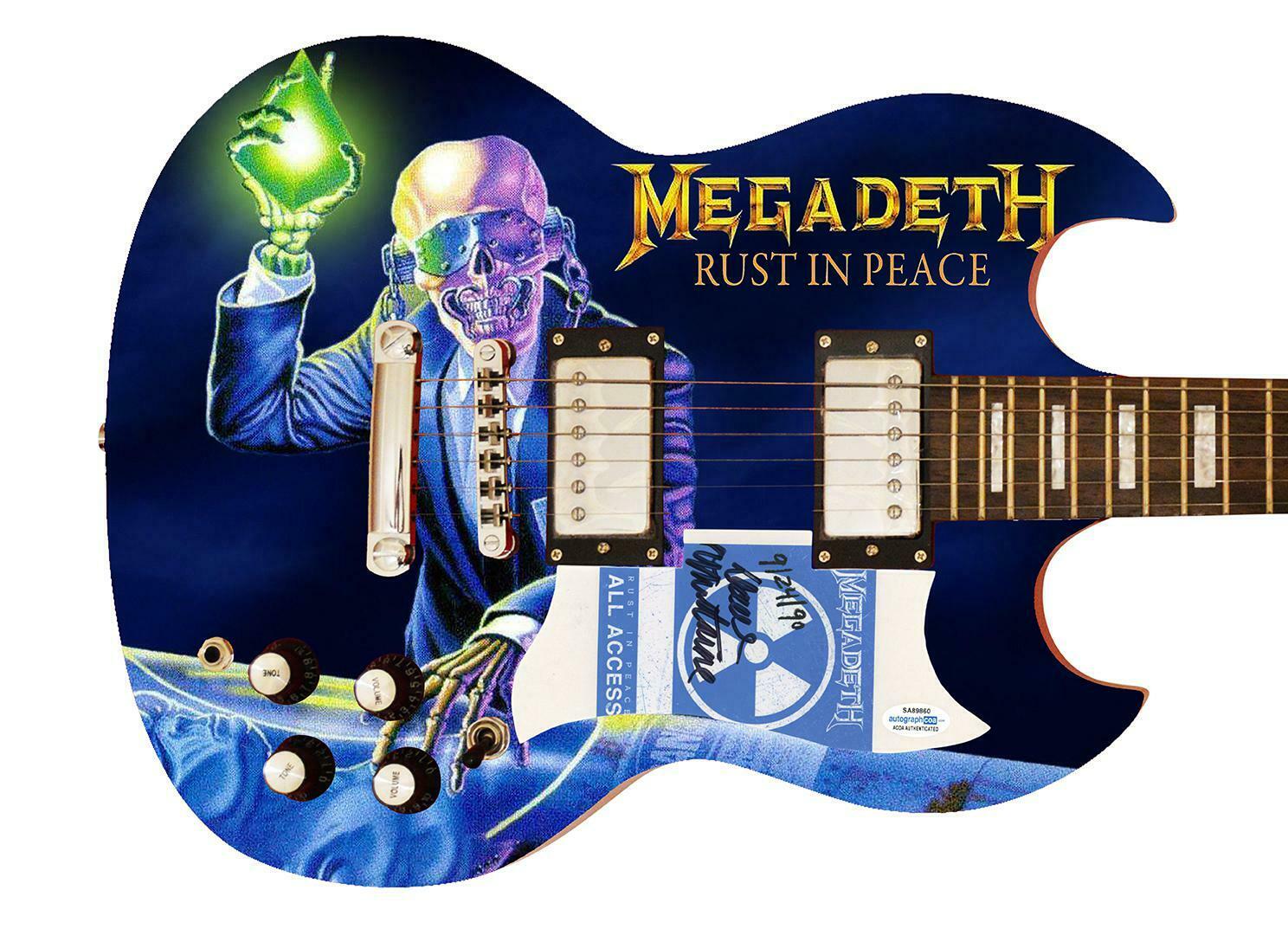 Megadeth Dave Mustaine Signed Rust In Peace Custom Photo Graphics ...
