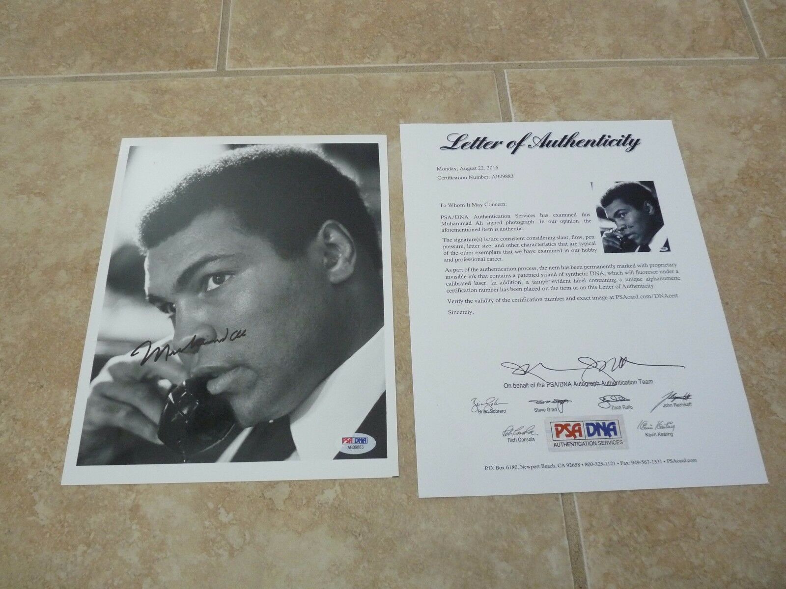 Muhammad Ali Vintage Signed Autographed Boxing 8x10 Photo PSA Certified ...