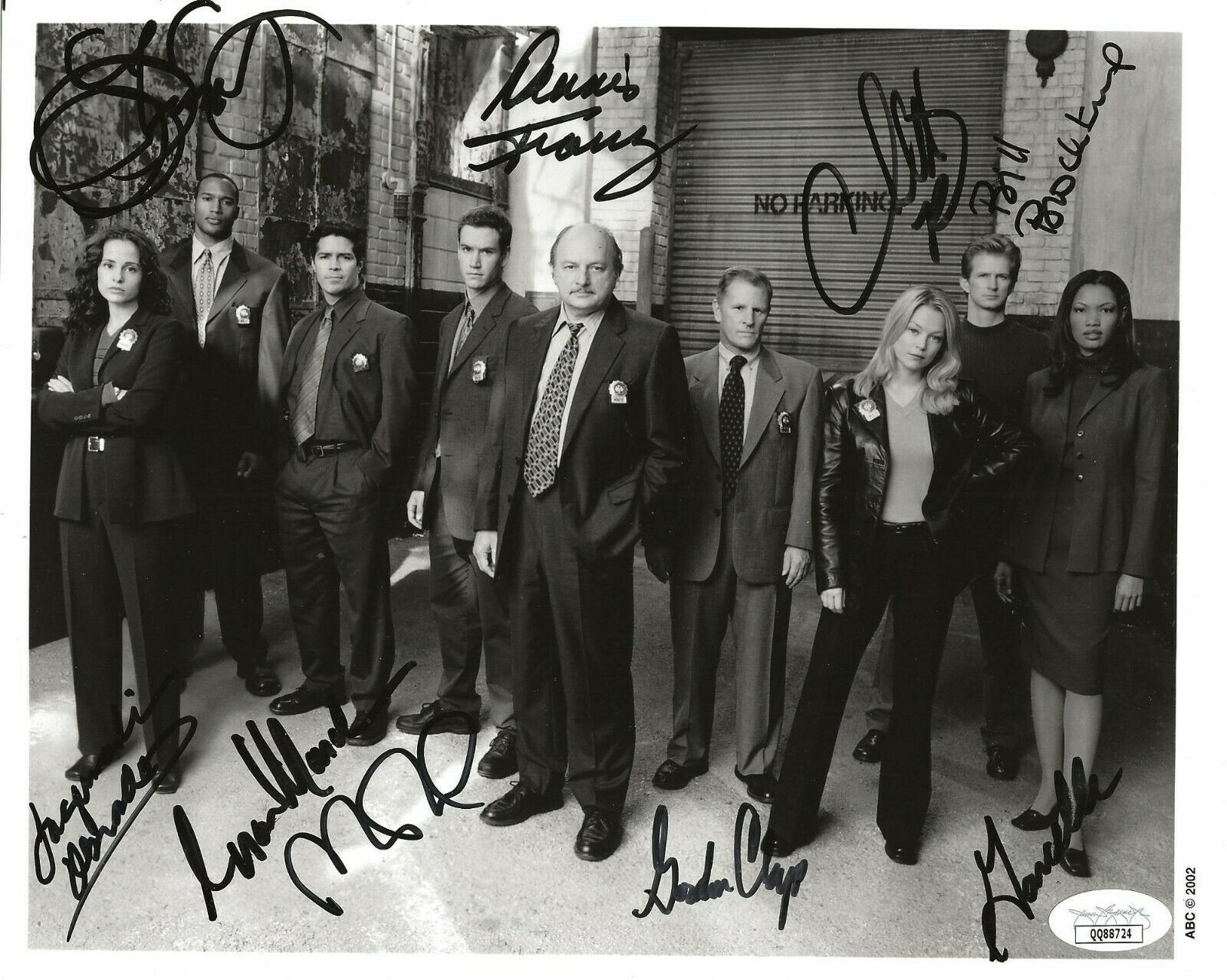 NYPD Blue Season 9 Cast Signed 8x10 Photo All 9 Dennis Franz Gosselaar NYPD Blue Season 9 Cast Signed 8x10 Photo All 9 Dennis Franz Gosselaar