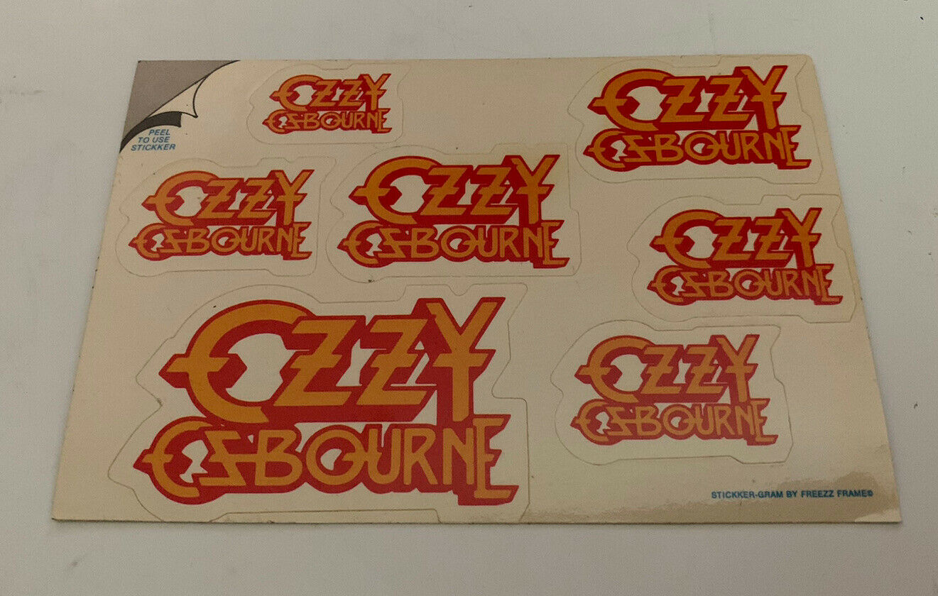 Ozzy Osbourne Rare Original Vintage 4”x6” 1980’s Sticker-Gram Stickers ...