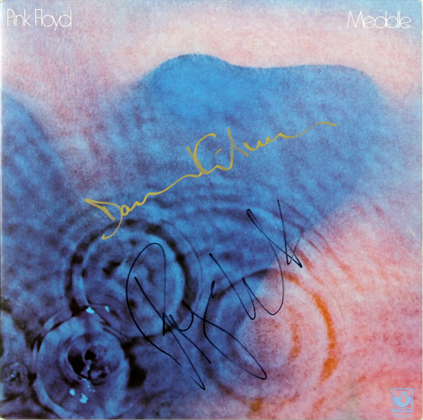 Pink Floyd Roger Waters & David Gilmour Signed Meddle Album Cover W ...
