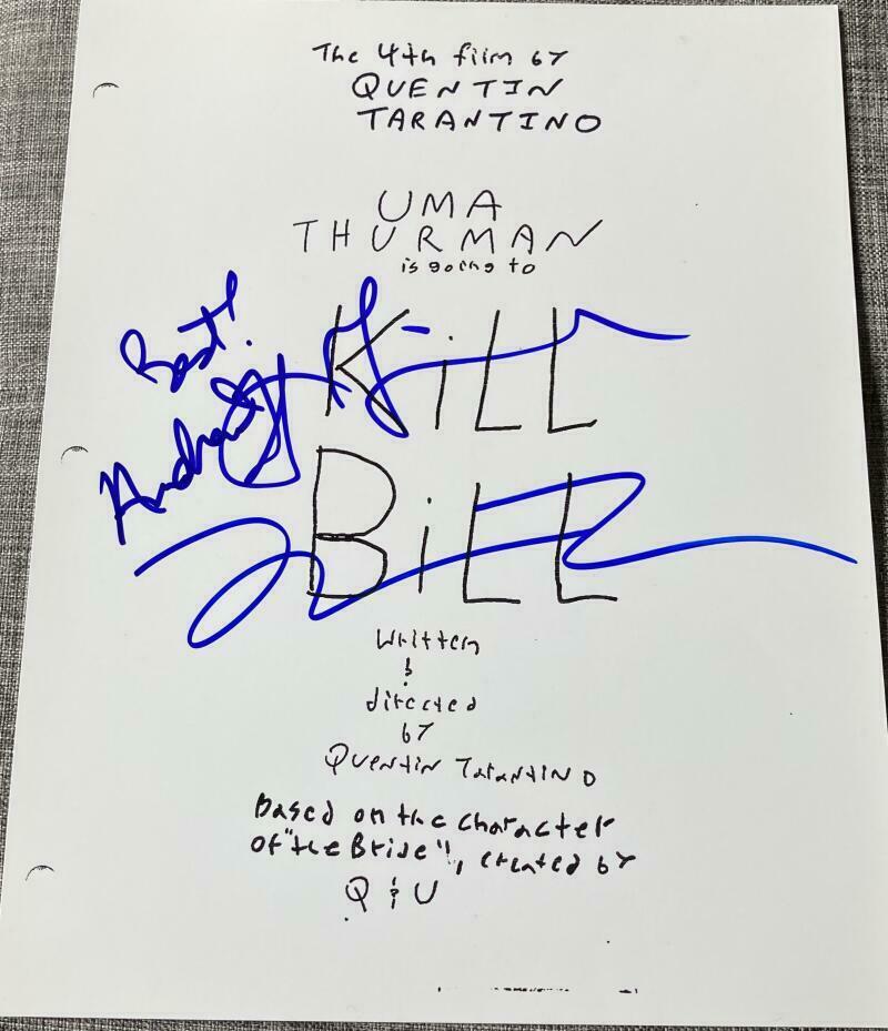 QUENTIN TARANTINO & LUCY LIU SIGNED AUTOGRAPH - "KILL BILL" FULL MOVIE ...