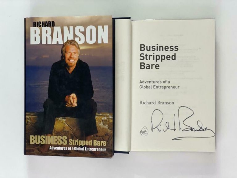 RICHARD BRANSON SIGNED AUTOGRAPH "BUSINESS STRIPPED BARE" BOOK - VIRGIN ...