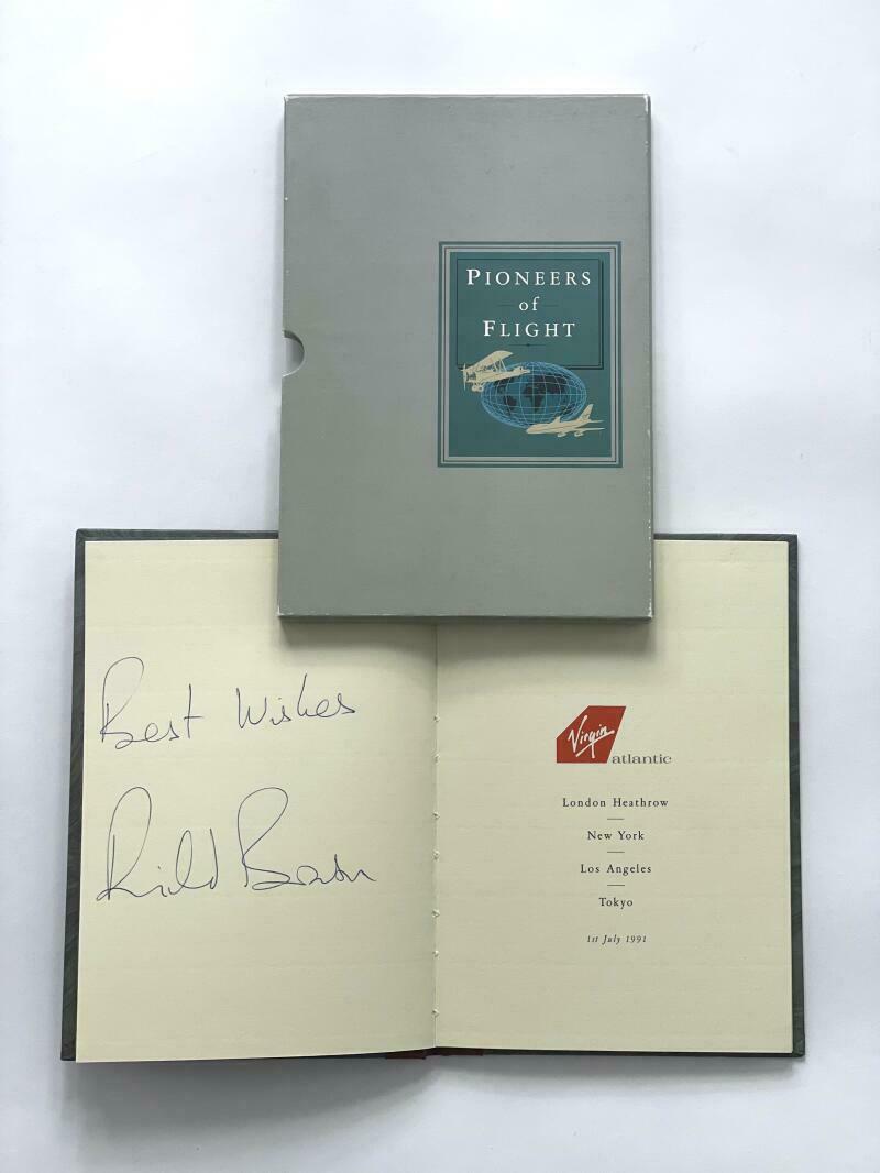 RICHARD BRANSON SIGNED AUTOGRAPH "PIONEERS OF FLIGHTS" BOOK VIRGIN ...