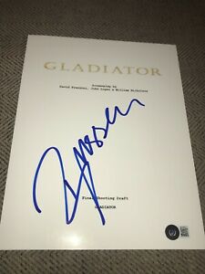 RUSSELL CROWE SIGNED AUTOGRAPH MOVIE SCRIPT GLADIATOR FULL SCRIPT ...