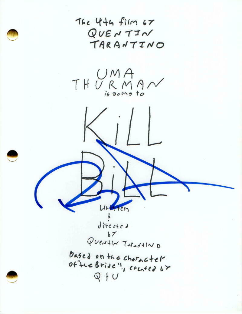 RZA SIGNED AUTOGRAPH KILL BILL FULL MOVIE SCRIPT WU-TANG CLAN, QUENTIN ...