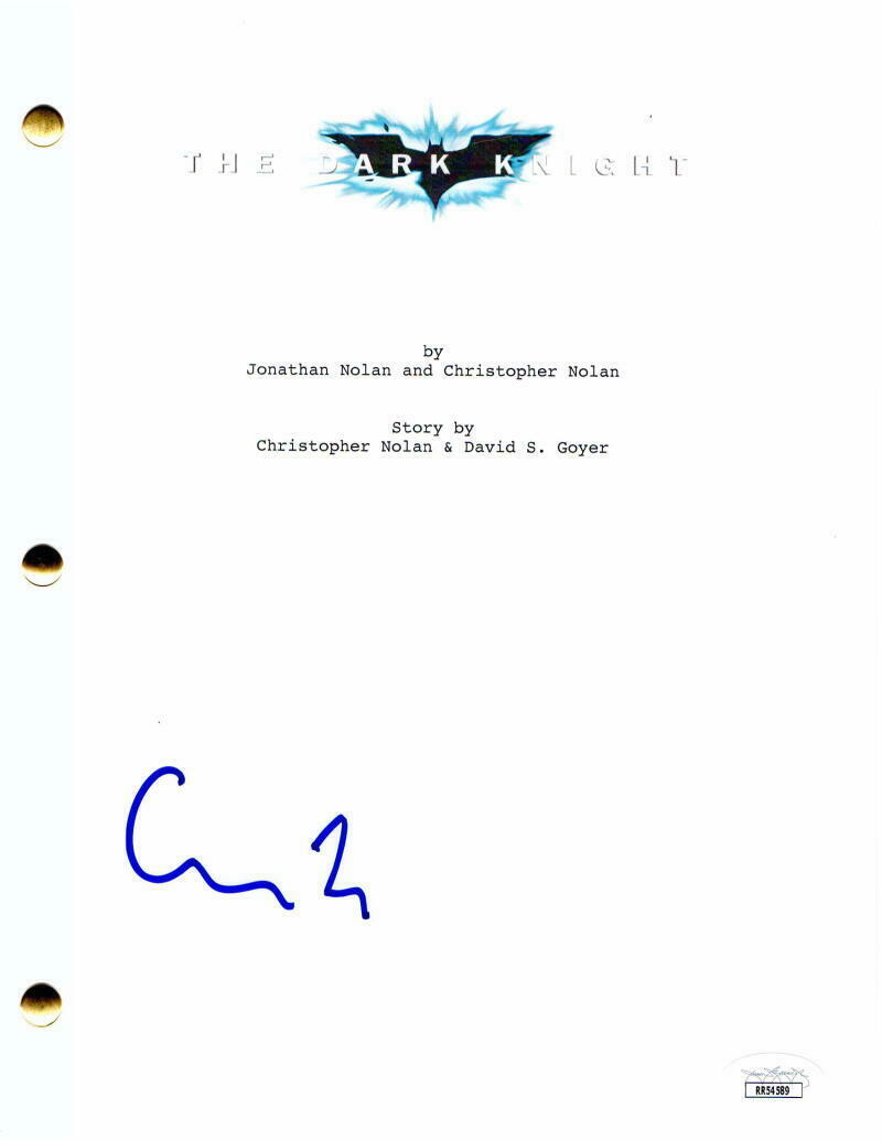 CHRISTOPHER NOLAN SIGNED AUTOGRAPH THE DARK KNIGHT MOVIE SCRIPT ...