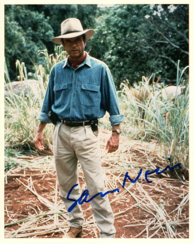 SAM NEILL SIGNED AUTOGRAPH 8X10 PHOTO - DR ALAN GRANT JURASSIC PARK ...