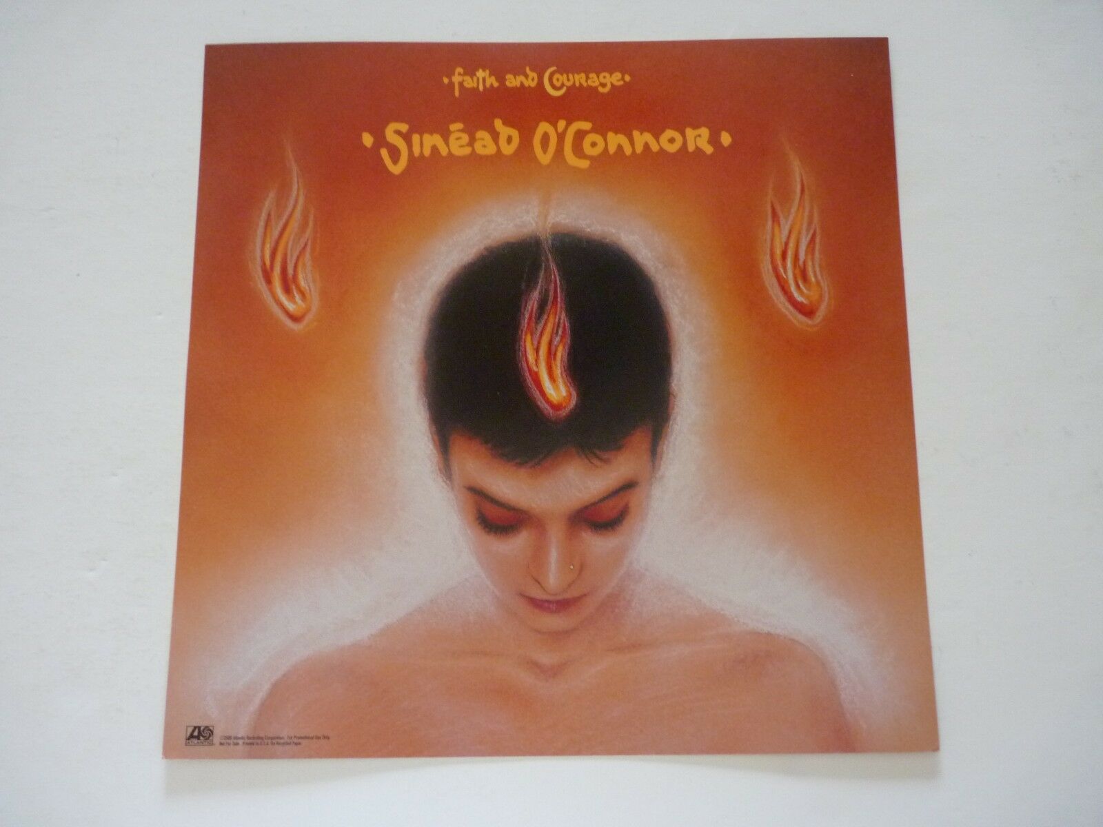 Sinead O'Connor Faith & Courage 2000 LP Record Photo Flat 12x12 Poster ...