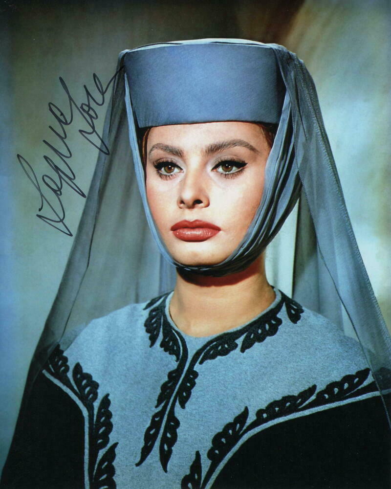 SOPHIA LOREN SIGNED AUTOGRAPH 8X10 PHOTO - SEXY HOLLYWOOD GOLDEN AGE ...