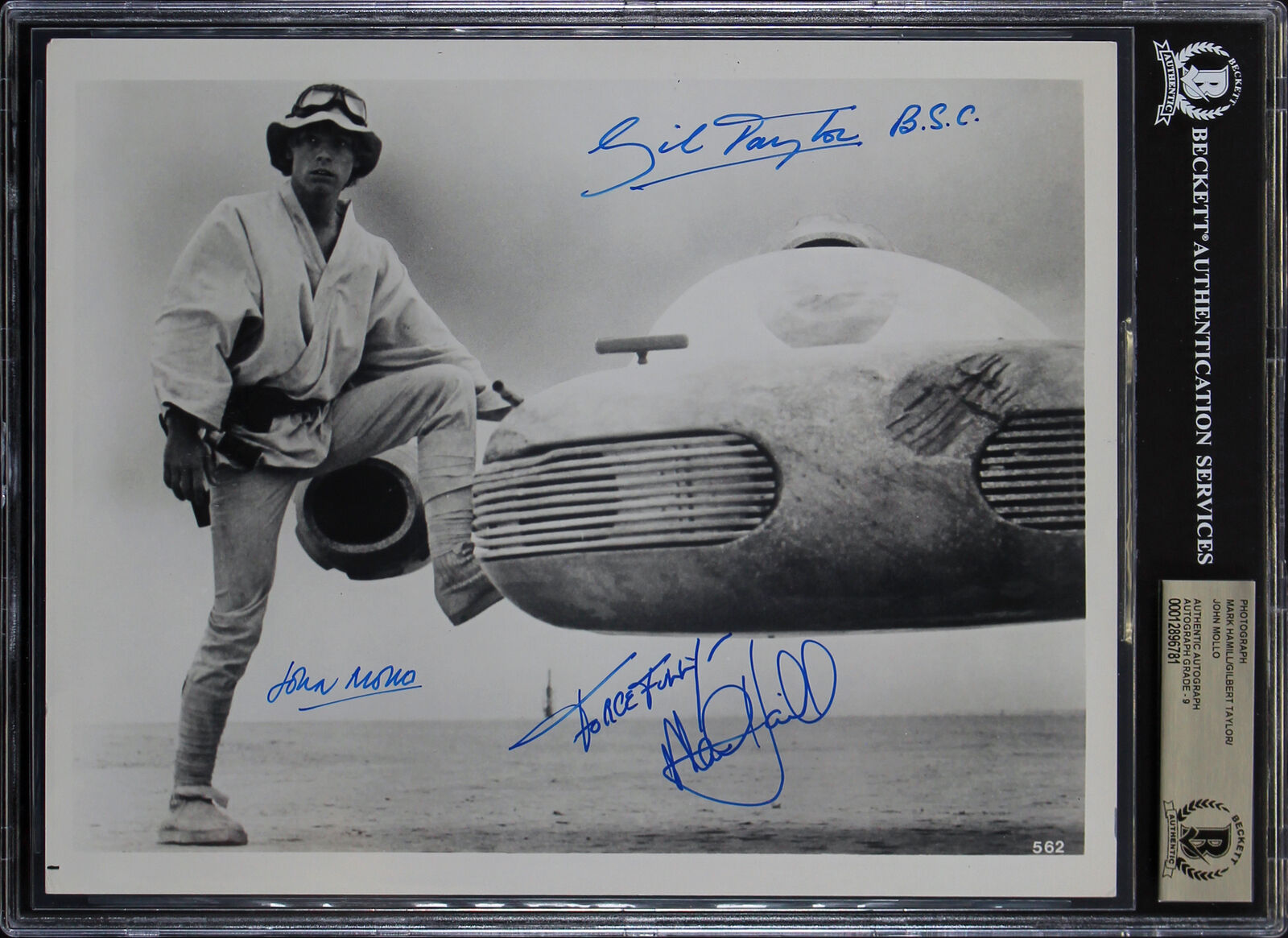 Star Wars (3) Hamill, Taylor & Mollo Signed 8x10 B&W Photo Auto Grade 9 ...