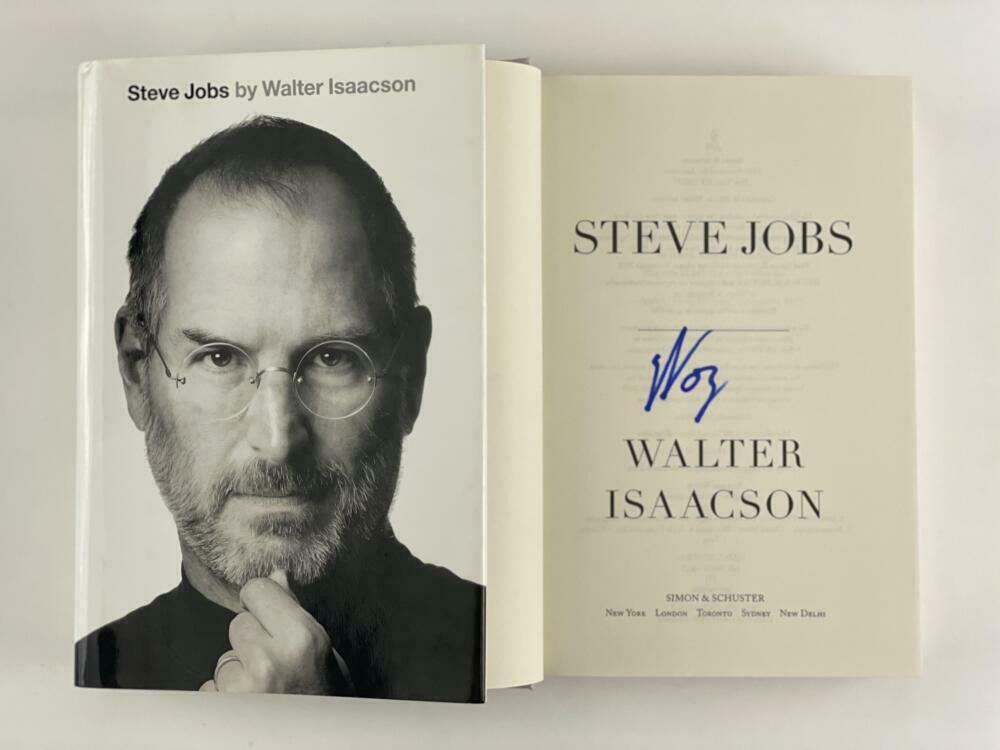 STEVE WOZNIAK THE WOZ SIGNED AUTOGRAPH "STEVE JOBS" BOOK - APPLE CO ...