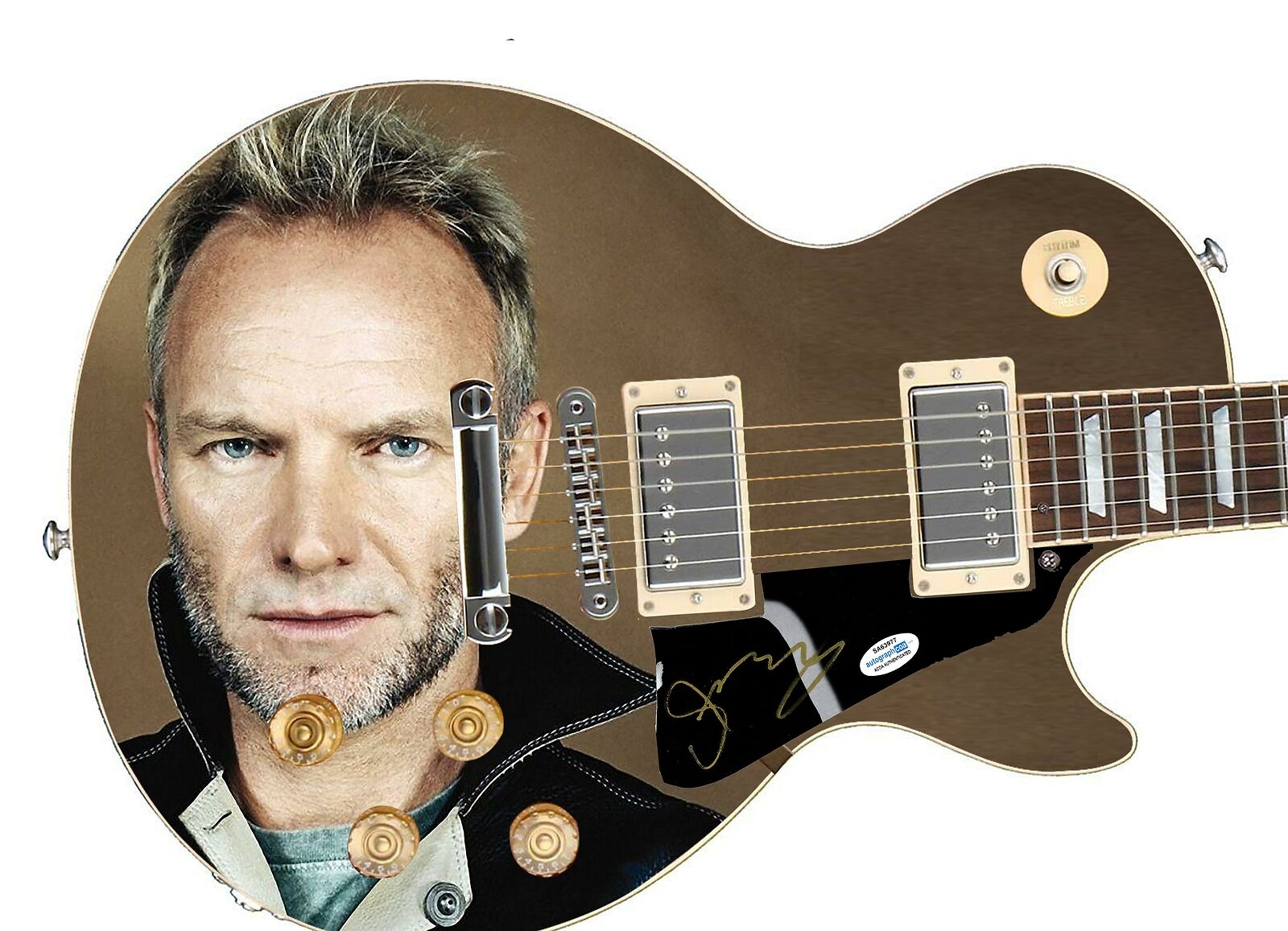 Sting Police Autographed Signed Photo Graphics Guitar ACOA ACOA ...