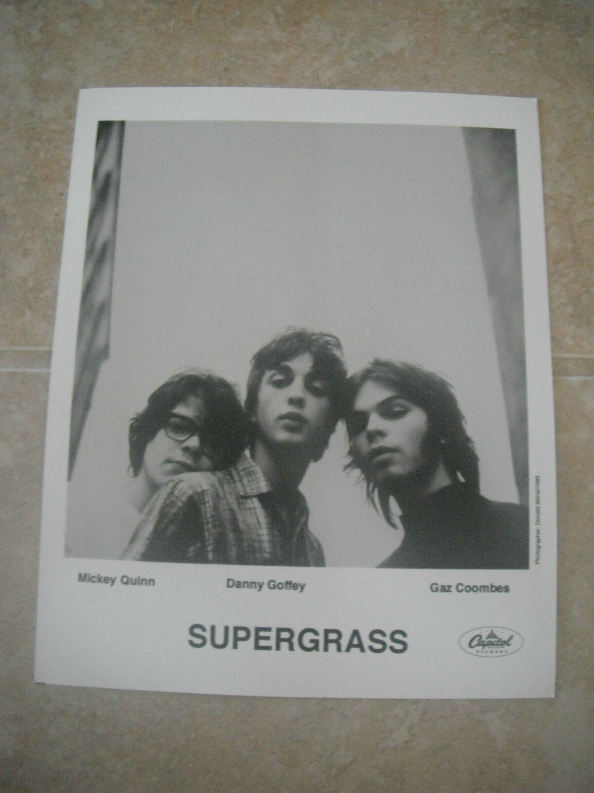 Supergrass B&W 8x10 Promo Photo Picture | Autographia