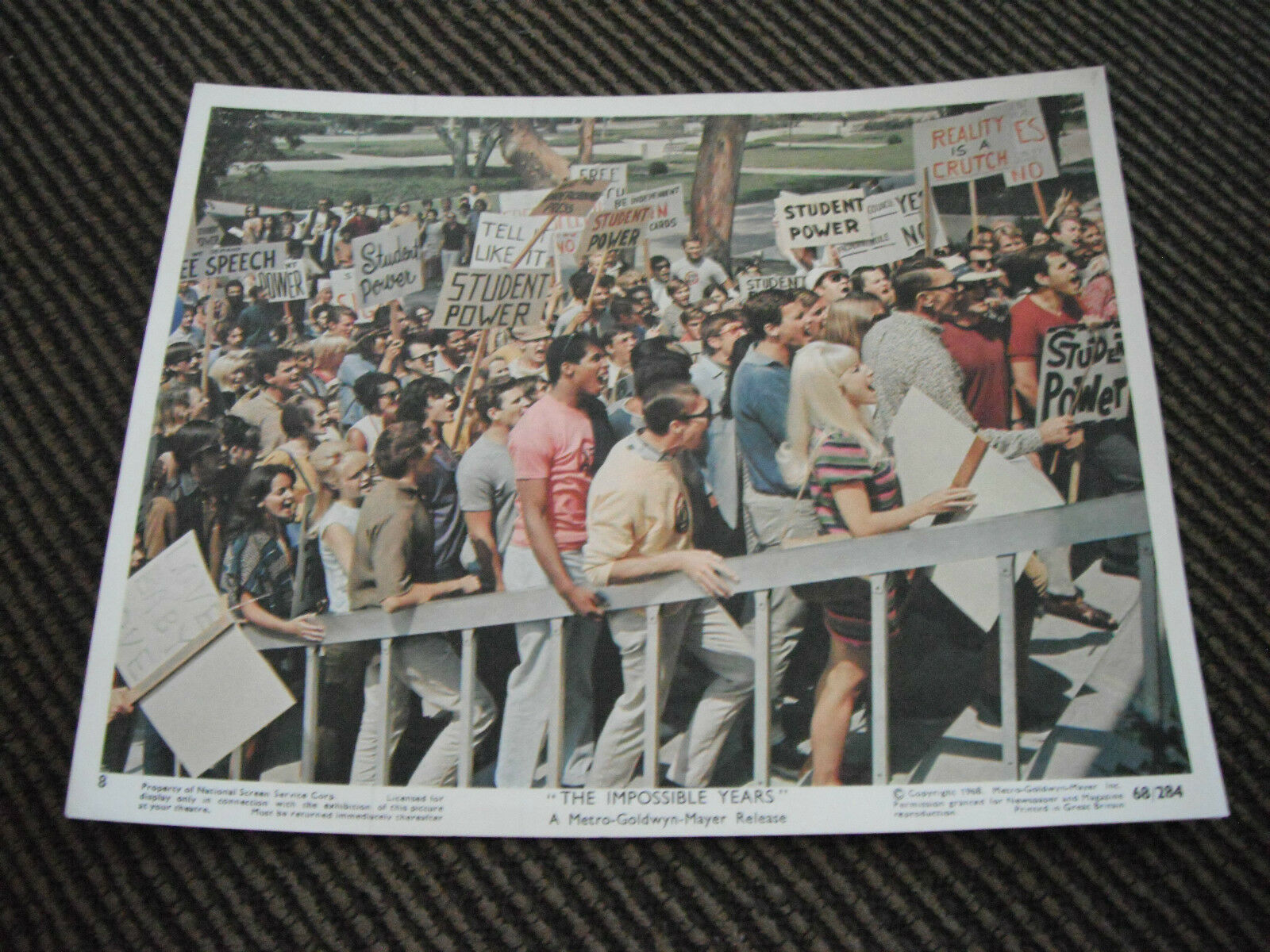 The Impossible Years Color 8x10 Promo Photo Original Lobby Protest ...