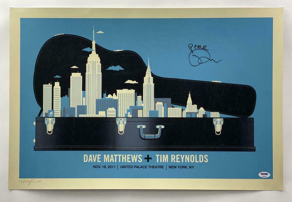 TIM REYNOLD SIGNED AUTOGRAPH 16X24 CONCERT TOUR POSTER - DAVE MATTHEWS ...