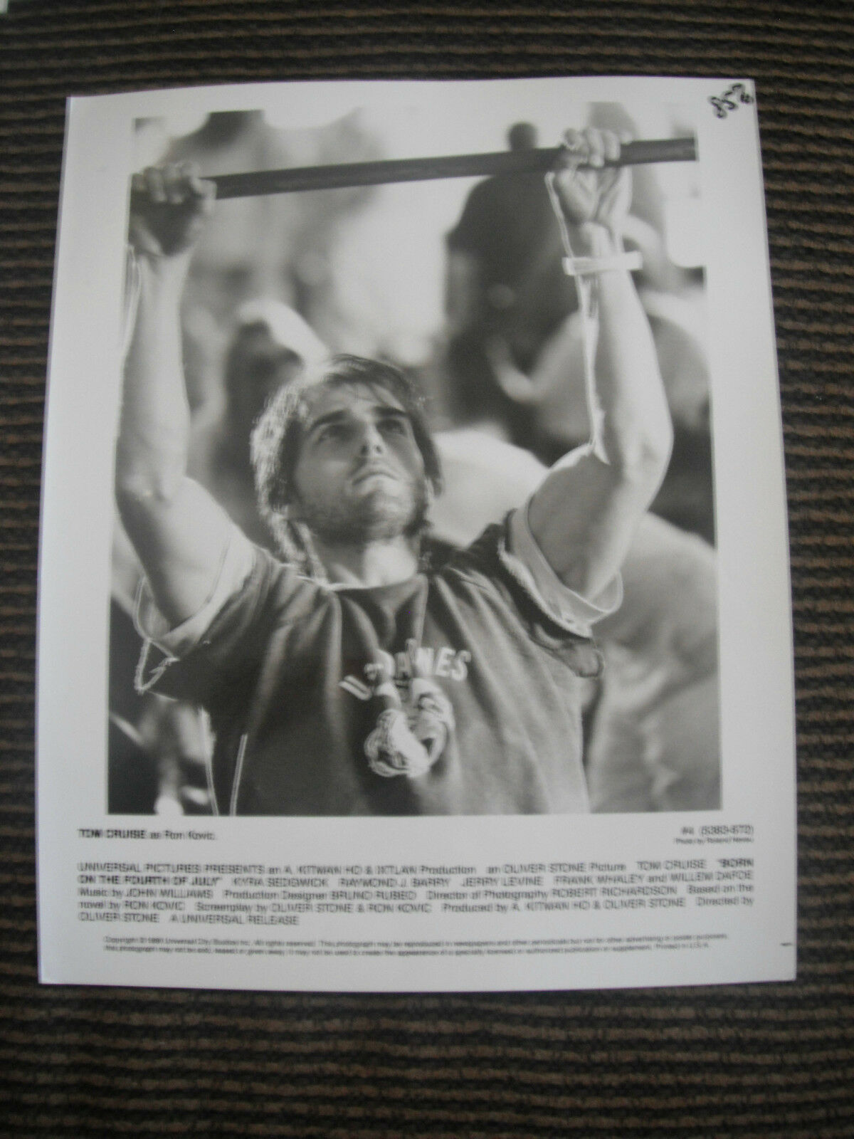 Tom Cruise Born on the 4th of July 1998 B&W Photo Photograph Promo ...