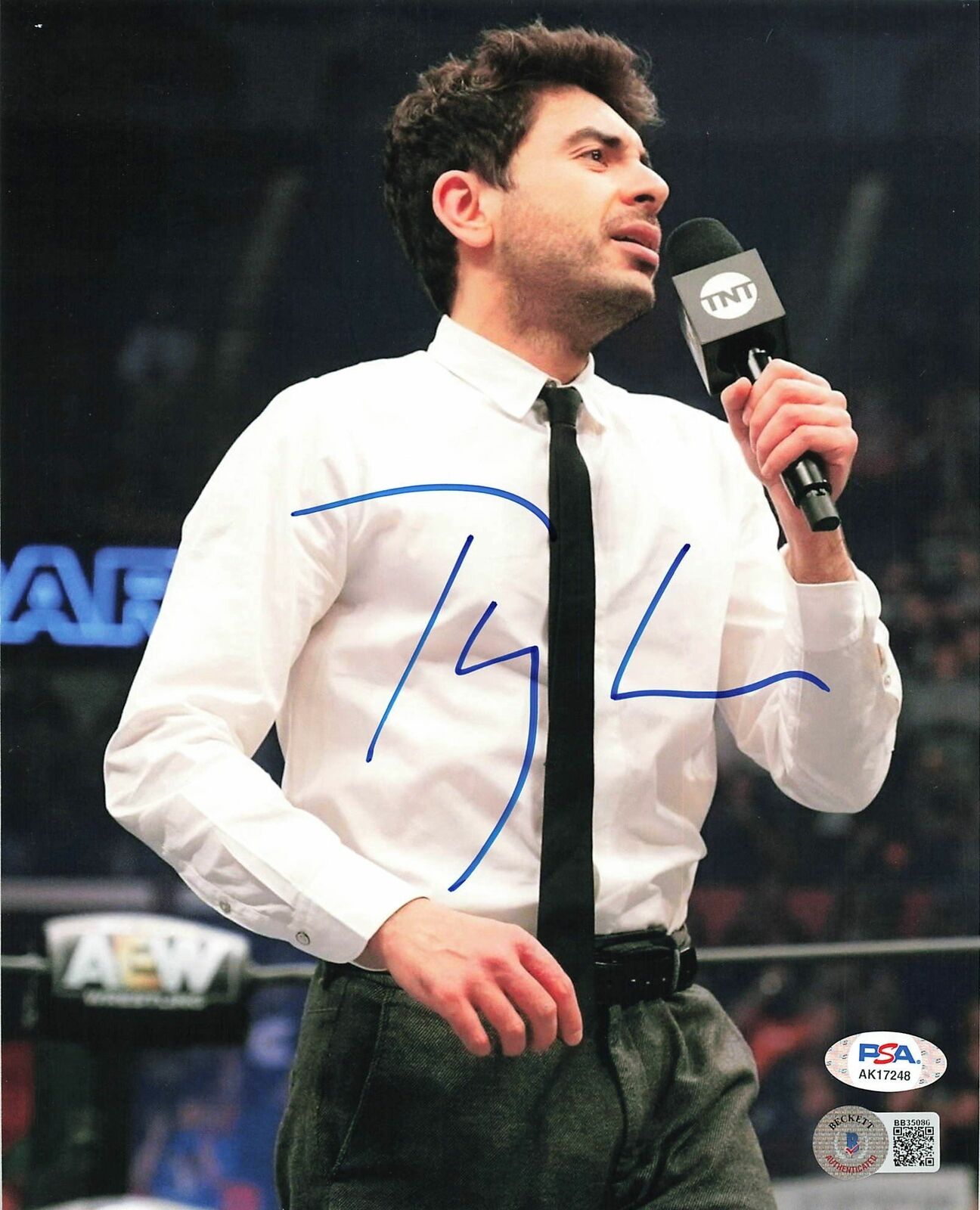 Tony Khan signed 8x10 photo PSA/DNA AEW Autographed Wrestling | Autographia