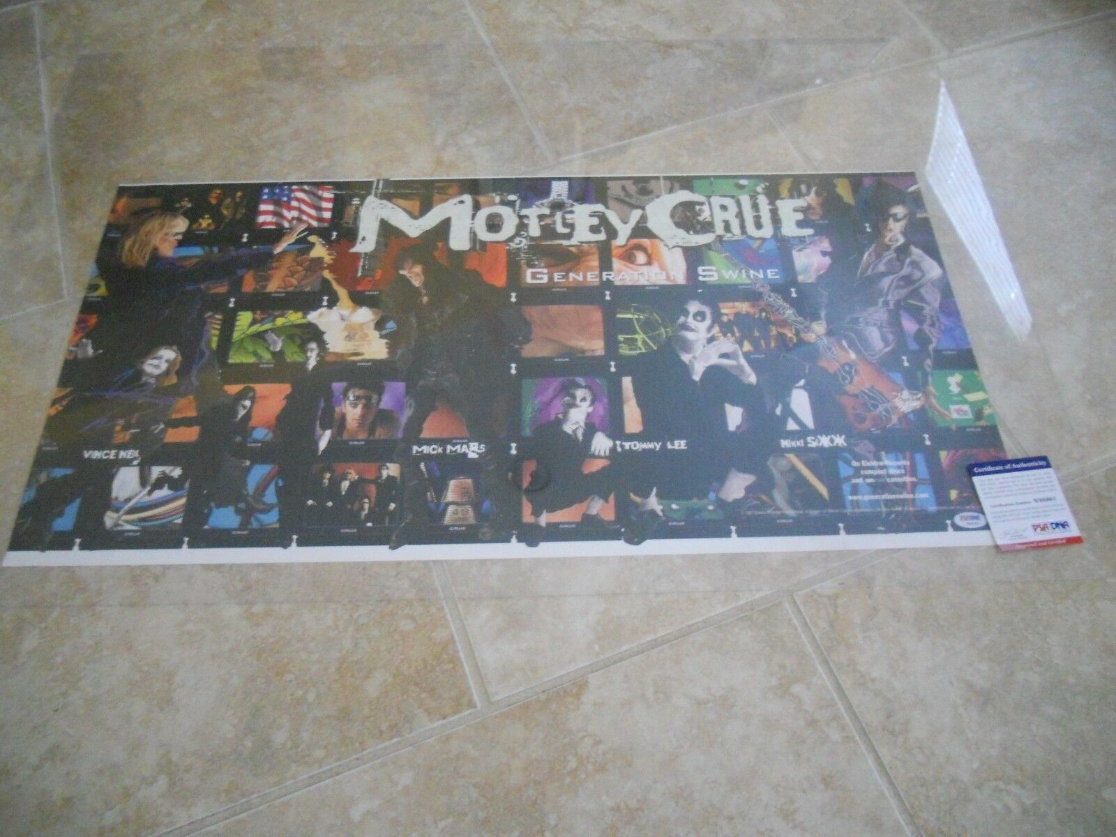 Vince Neil Motley Crue Swine 15x30 Signed Autographed Poster PSA ...