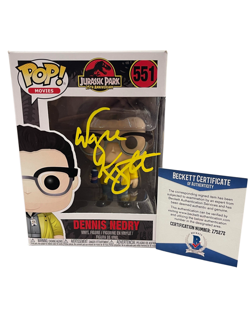 WAYNE KNIGHT SIGNED JURASSIC PARK DENNIS NEDRY FUNKO FIGURE AUTOGRAPH ...