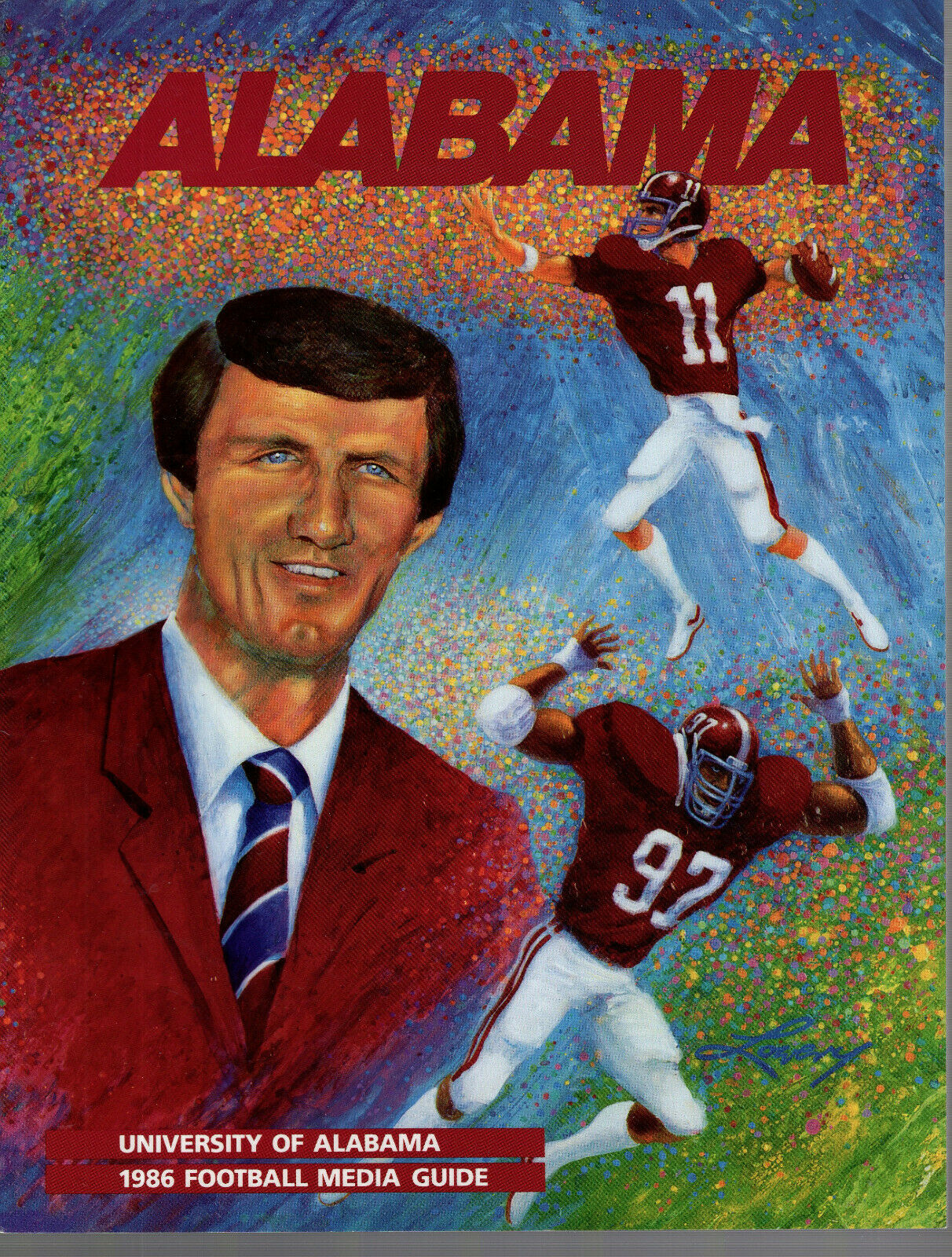 1986 ALABAMA COLLEGE FOOTBALL MEDIA GUIDE VINTAGE+HARD TO FIND RAY ...